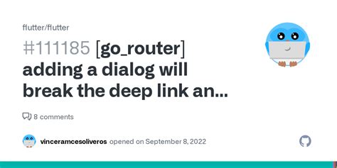 Gorouter Adding A Dialog Will Break The Deep Link And Browser