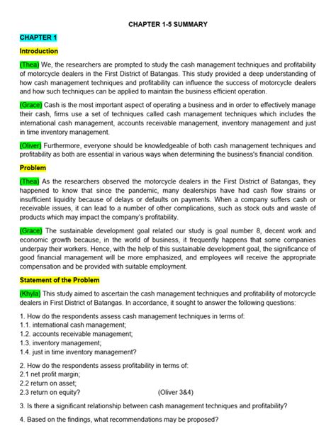 chapter 1 5 summary for review pdf inventory equity finance
