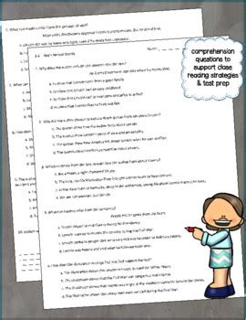 Wonders 4th Grade Main Reading Story Selection Comprehension Assessments