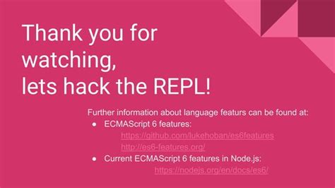 a walkthrough of javascript es6 features ppt