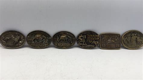 6 Brass Nfr Belt Buckles Live And Online Auctions On