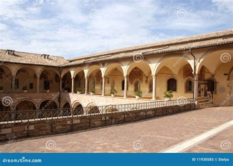 Italian Architecture Arcade Assisi Italy Stock Image Image Of