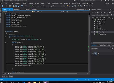 Color Transition Splash Screen