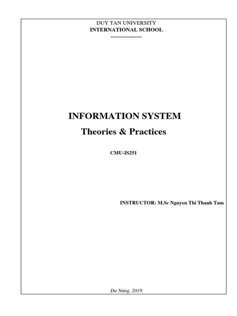Nguyen Tam T T 2019 Information System Theories And Practies Cmu