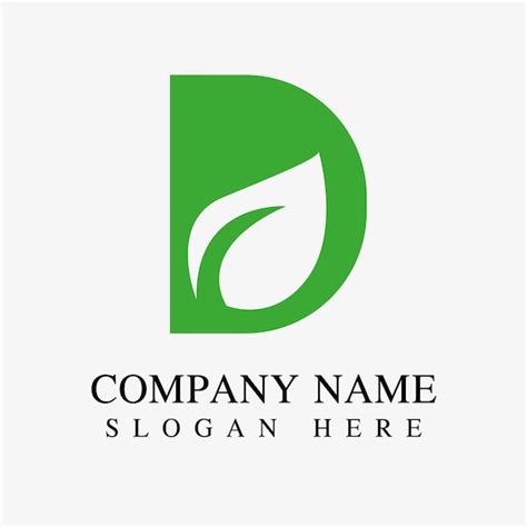 Premium Vector Green Leaf D Letter Logo