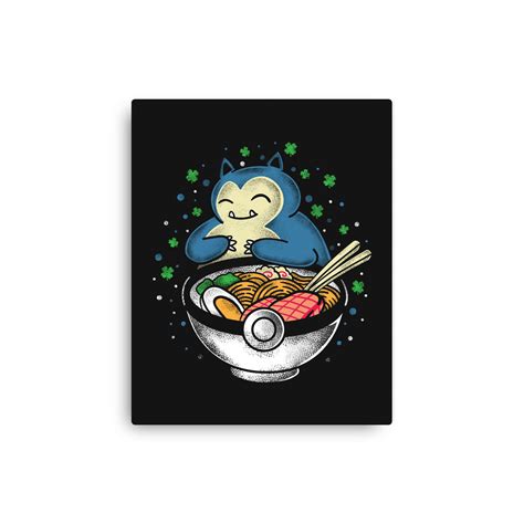 Snorlax Ramen None Stretched Canvas Turborat14 By Teefury