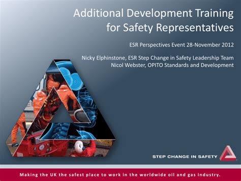 Additional Development Training For Safety Representatives