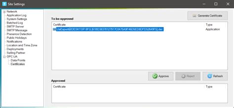 Opc Ua Certificates Dynalite Technical Documentation