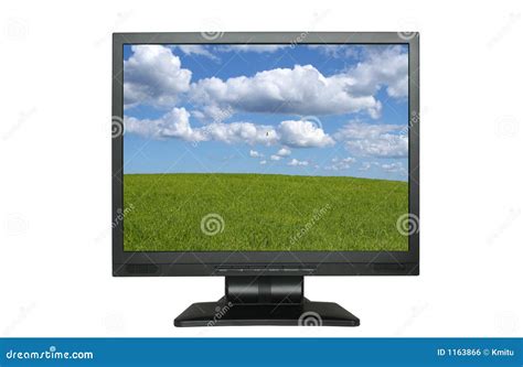 Lcd Screen With Gorgeous Landscape Stock Photo Image Of Flatscreen Generic