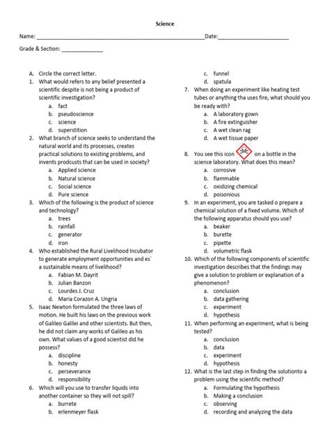 Science Pdf Mixture Science