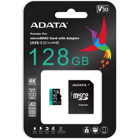 Memoria MicroSD Adata Premier Pro GB SDXC UHS I U V Clase A Con Adaptador