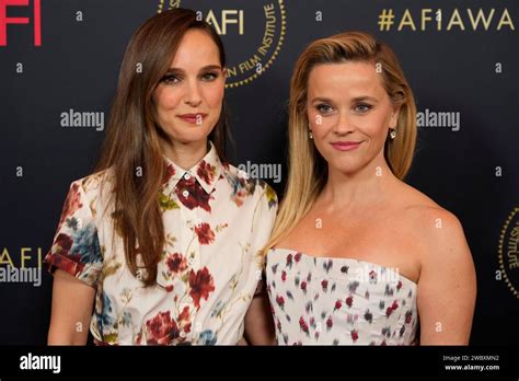 Natalie Portman Left And Reese Witherspoon Arrive At The Afi Awards