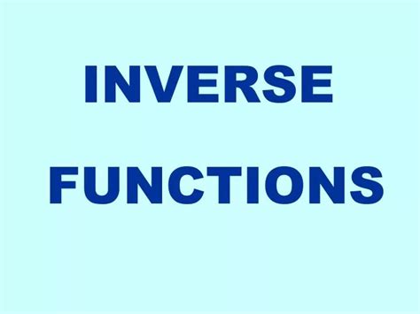 PPT INVERSE PowerPoint Presentation Free Download ID