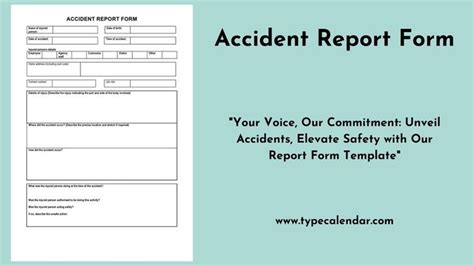 Free Printable Accident Report Form Template Easy To Use PDF Word