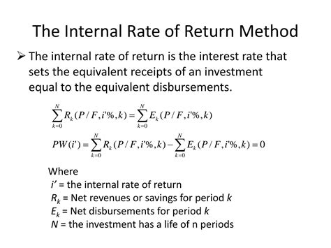 Solution 05 The Rate Of Return Methods For Comparing Alternatives