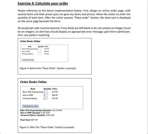 Solved Exercise Calculate Your Order Please Reference To Chegg