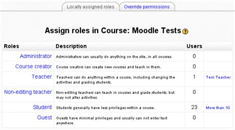 Assign Roles MoodleDocs