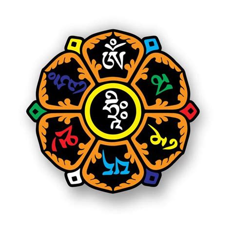 Om Mani Padme Hum Sticker Him Moto