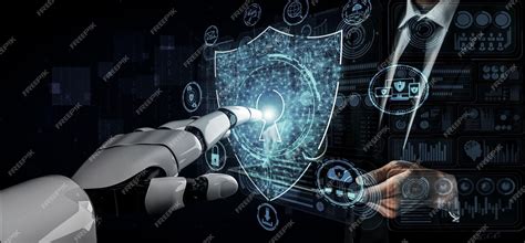 Будущий робот с искусственным интеллектом и киборг 3d иллюстрация
