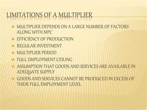 Concept Of Multiplier Pptx Business Accounting And Finance Business