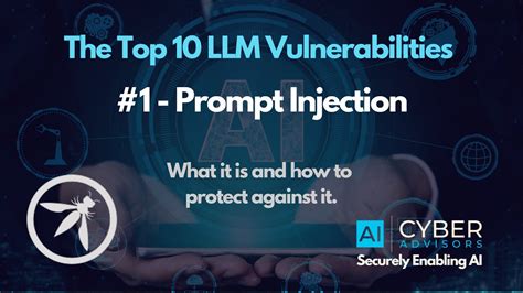 Ai Cybertalk The Top Llm Vulnerabilities Prompt Injection Youtube