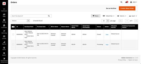 Admin Grid Controls Adobe Commerce