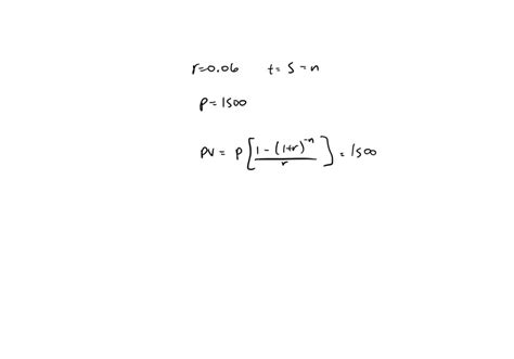 Solved Calculate The Present Value Of Five Payments Of Dollar 150000
