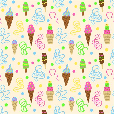 Ice Creame Seamless Pattern With Chocolate Eskimo Syrup 10810755