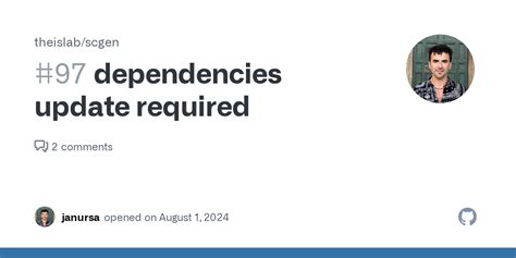 Dependencies Update Required · Issue 97 · Theislabscgen · Github