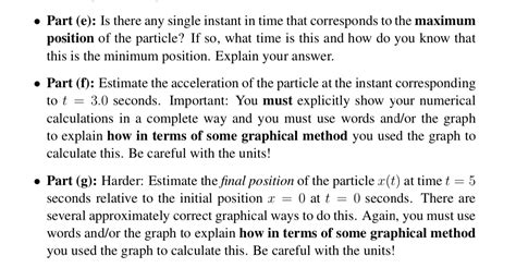 solved problem 1 the 1 d velocity of a particle is graphed