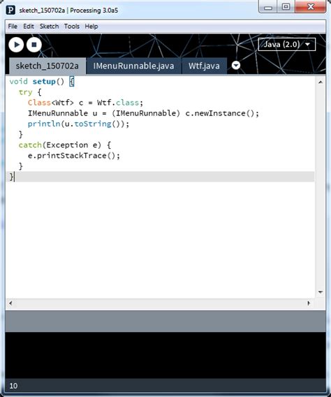 Java Unhandled Exception Type Instantiationexception In Processing