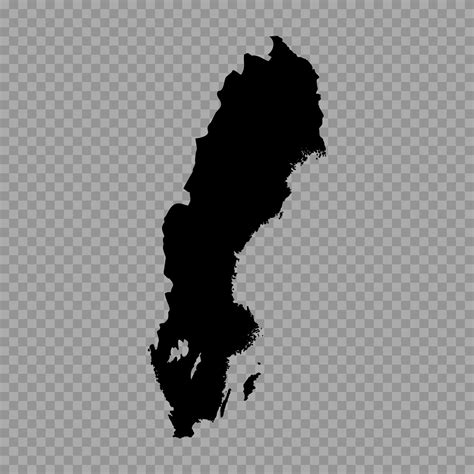 Transparent Background Sweden Simple Map Vector Art At Vecteezy