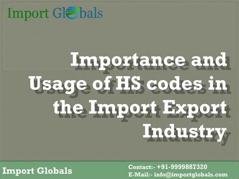 importance and usage of hs codes in the import export industry by