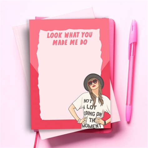 Repop Ts Taylor Swift Funny Notepad Pop Culture Stationery