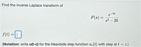 Answered Find The Inverse Laplace Transform Of Bartleby