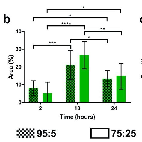 Quantification Of Fluorescence Signal At 2 18 And 24 H For A