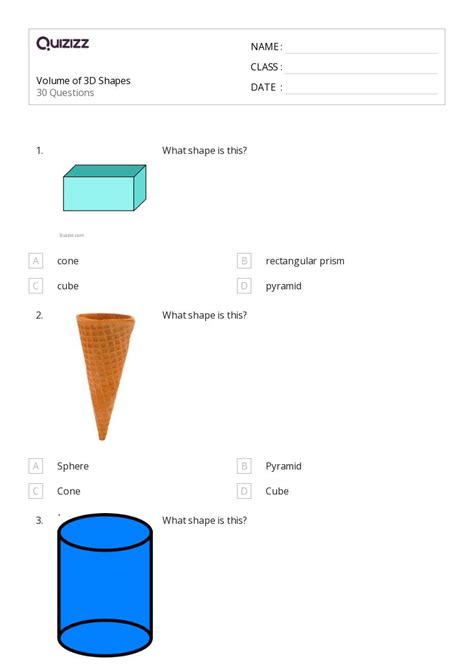 50 Volume Of A Cone Worksheets For Kindergarten On Quizizz Free And Printable