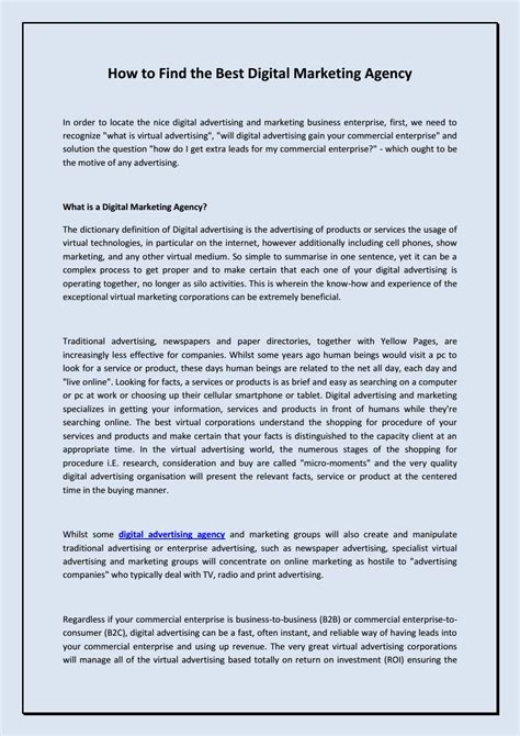 How To Find The Best Digital Marketing Agency By Keyframeinc Issuu