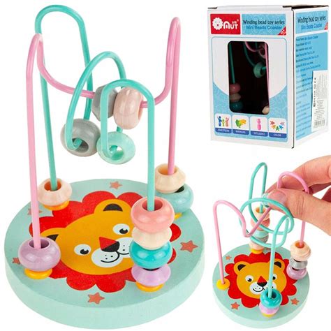 خرید اسباب بازی میله و مهره‌ی چوبی مدل شیر در پیکوتویز