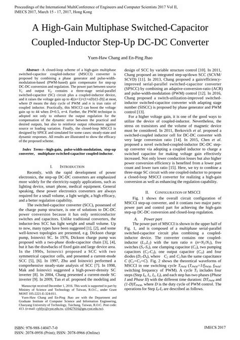 Pdf A High Gain Multiphase Switched Capacitor Coupled Inductor