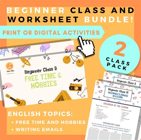 2 Class Bundle Free Time And Hobbies Writing Emails Esl Tefl Efl Beginner Teaching