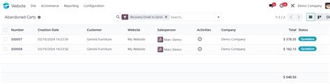 How To Manage Abandoned Carts In Odoo 17 Website