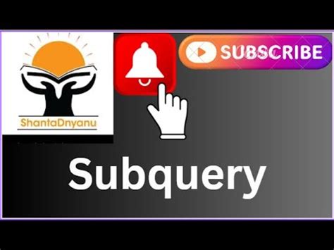 Learn SQL In Marathi Video What Is Subquery Explain Subquery And Types SQL Database