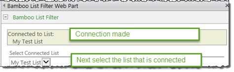 Configure The List Filter Web Part Bamboo Solutions