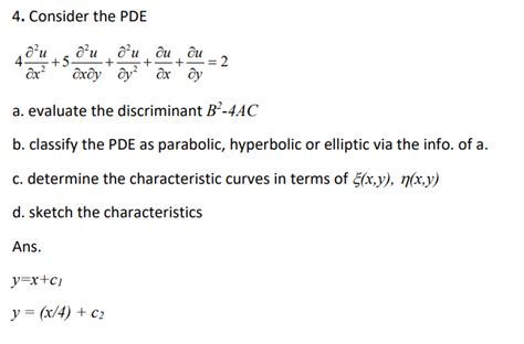 Solved 4 Consider The Pde