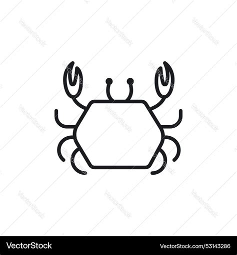 Crab Icon Symbol On White Background Royalty Free Vector