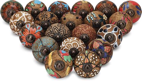 Craft Trade Staubig Türschrankknopf Boho Antik Keramik Türknöpfe Kommode Schublade Zieht