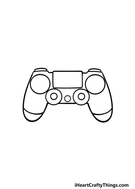 PS4 Controller Drawing How To Draw A PS4 Controller Step By Step