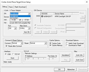 Choose Specific MCU Over Multiple Connected Boards At J Link Interface Over Debug Option Serial