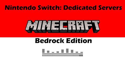 Dedicated Minecraft Bedrock Servers On Nintedo Switch Youtube